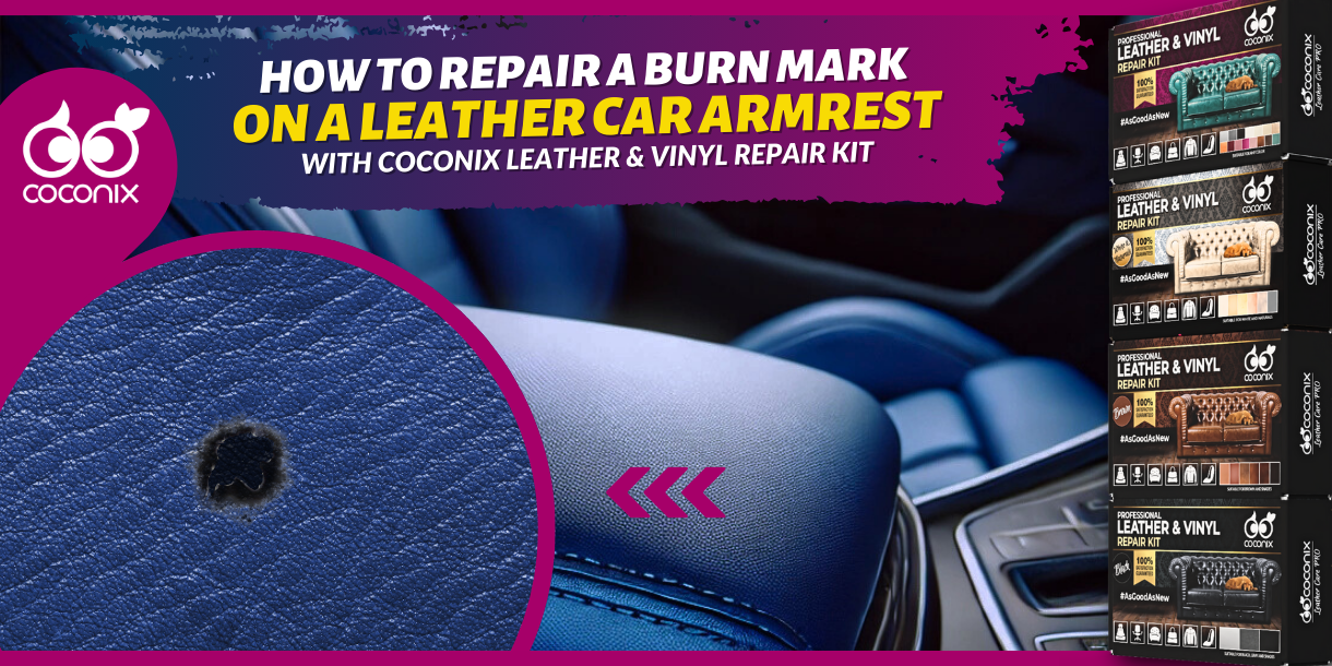 How to fix a burn mark on a leather car armrest? – Coconix